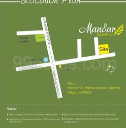 M and T Buildcon Mandar Apartment Map - Khamla, Nagpur Location Map