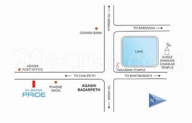 M Baria Developers M Baria Pride Map - Agashi, Virar West Location Map