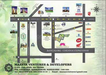 Maanya Ventures Maanya Lotus Map - Hoskote, Bangalore Location Map