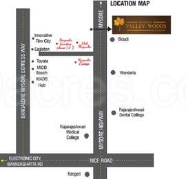 Magnolia Group Magnolia Valley Woods Map - Bidadi, Bangalore Location Map