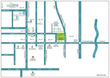 Mahagun Group Mahagun Moderne Map - Sector-78, Noida Location Map