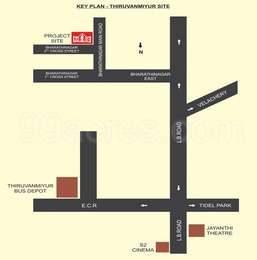 Mahalakshmi Builders Mahalakshmi Vruksham Map - Thiruvanmiyur, Chennai ...