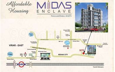 Mahalaxmi Group Virar Midas Enclave Map - Virar East, Mumbai Location Map