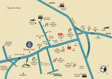 Mahalaxmi Groups Builders Mahalaxmi Valley Map - Alwar Bypass Road ...