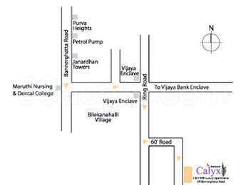 Mahaveer Group Mahaveer Calyx Map - Addischetan Layout, Bommanahalli ...