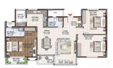 2 BHK Apartment / Flat for sale in Mahaveer Sitara 5th Phase JP Nagar ...