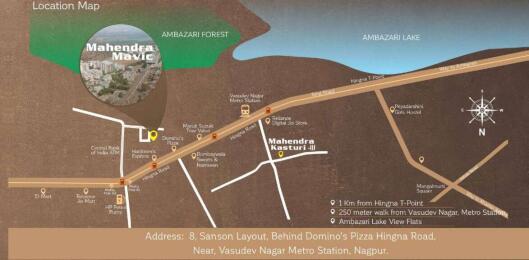 Mahendra Infra Heights Mahendra Mavic Map - Hingna Road, Nagpur ...