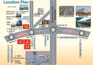 Mahesh Plots and Villas Map - Shamshabad, Hyderabad Location Map