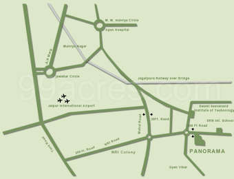 Mahima Group Builders Mahimas Panorama Map - Jagatpura, Jaipur Location Map