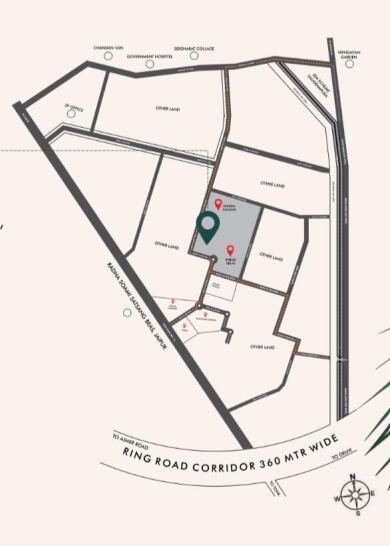 Mahima Group Builders Mahimas Palm Springs phase 3 Map - Tonk Road ...