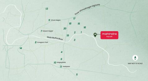 Mahindra Lifespaces Mahindra IvyLush Map - Kharadi, Pune Location Map