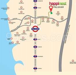 Mahindra Lifespaces Mahindra Happinest Palghar Map - Nandore, Palghar ...