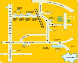 Mahitha Infra Projects Builders Mahitha Paradise Map - Abbigere ...