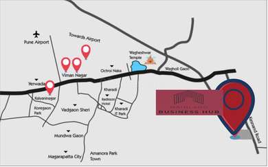 Mainland Builders Pune Mainland Business Hub Map - Wagholi, Pune ...