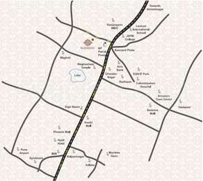 Mantra Majestique Builders Blessings Apartments Map - Wagholi, Pune ...