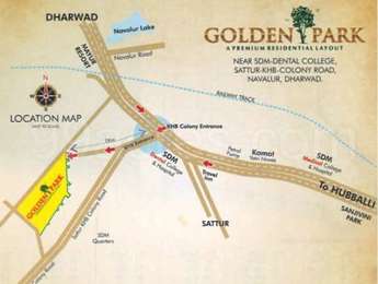 Malagi Group Malagi Golden Park Map - Sattur, Dharwad Location Map