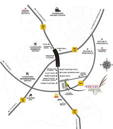 Malwa Projects Malwa Escon Arena Map - Zirakpur, Chandigarh Location Map