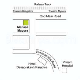 Manasa Developers Manasa Mayura Map - Yadavagiri, Mysore Location Map