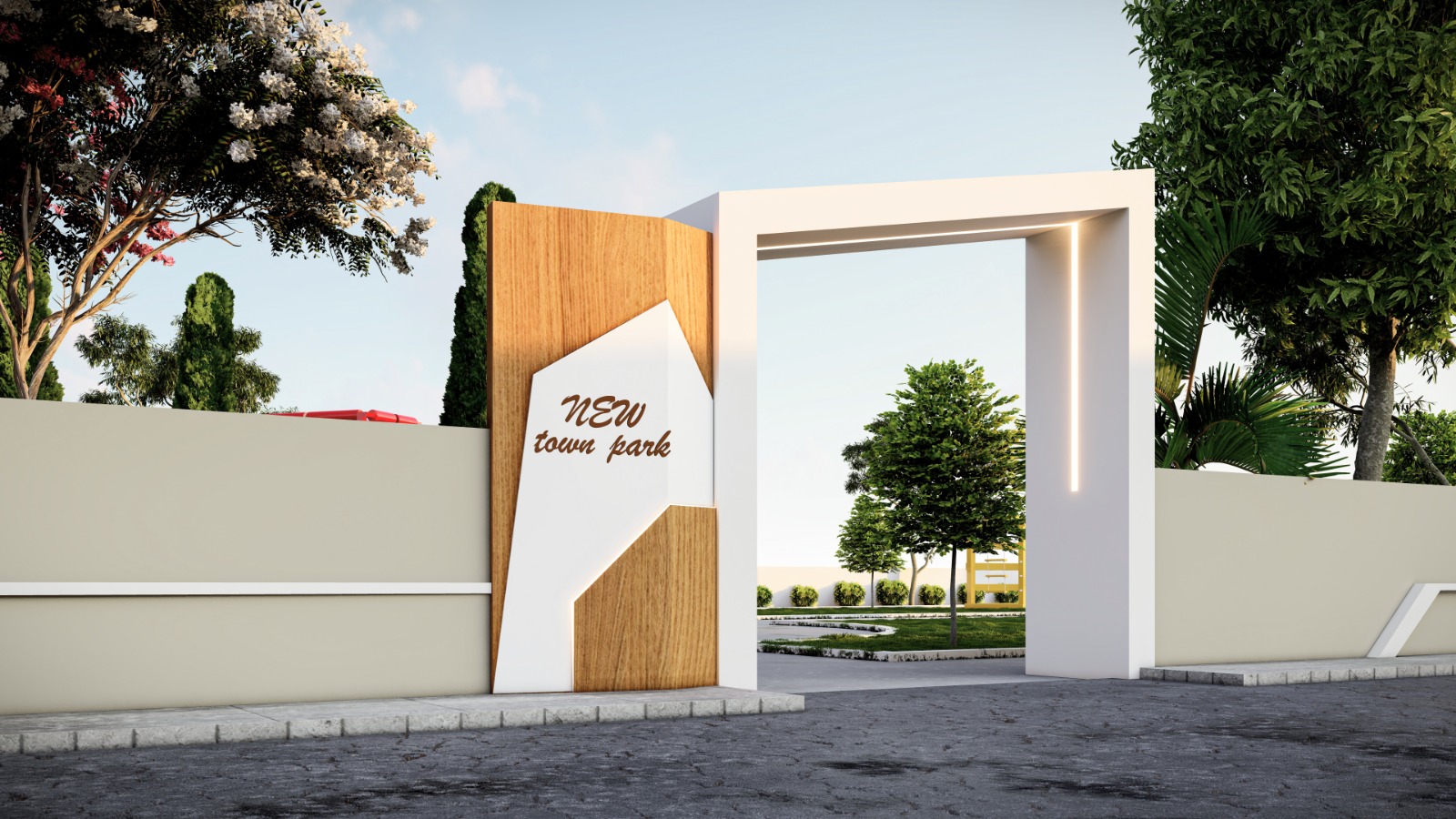 Modern Park Entrance