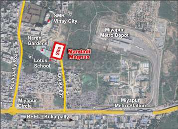 Mandadi Constructions Mandadi Magnus Map - Miyapur, Hyderabad Location Map