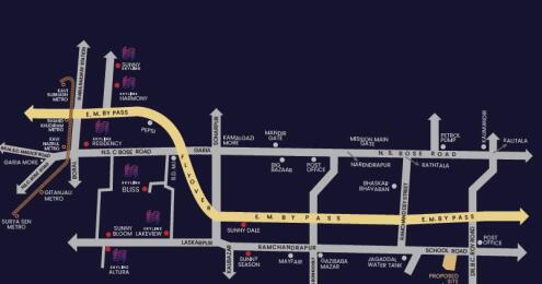 Skyline Group Kolkata Skyline Imperia Map - Garia, Kolkata Location Map