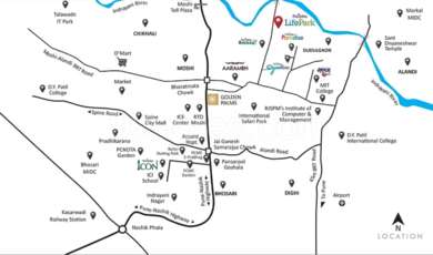 Mangalam Realty Group Mangalam Life Park Map - Moshi, Pune Location Map