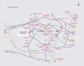 Manjeera Group Builders Manjeera Diamond Towers Map - Gopanpally ...