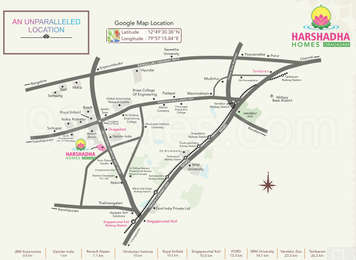 Manju Groups Manju Harshadha Homes Map - Oragadam, Chennai Location Map