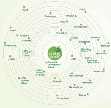 Manju Mythri Infra Manju Mythri Opus Greens Map - Kollur, Hyderabad ...