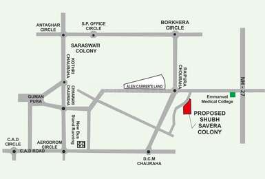 Sumangalam Groups Sumangalam Shubh Savera Map - Raipura, Kota Location Map