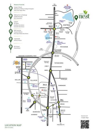Mantoor Infrastructure Mantoor Nandan Nest Map - Patancheru, Hyderabad ...