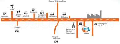 Maple Shelters Aapla Ghar Ranjangaon Map - Ranjangaon, Pune Location Map