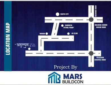 Mars Buildcon Mars Amulyam Elite Map - Tisgaon, Aurangabad Location Map