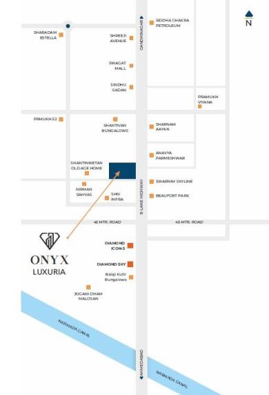 Maruti Buildcon Ahmedabad Maruti Onyx Luxuria Map - Adalaj, Ahmedabad ...