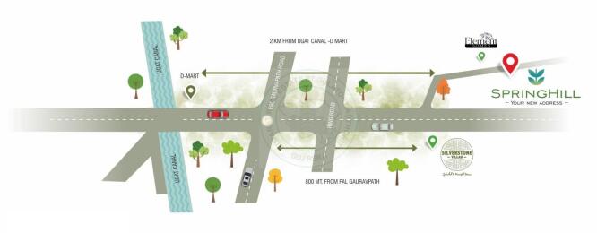 Silverstone Developers Silverstone Springhill Map - Choryasi, Surat ...