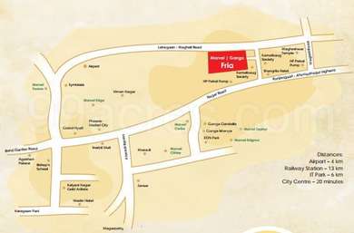 Goel Ganga Group Marvel Ganga Fria Phase 1 Map - Wagholi, Pune Location Map