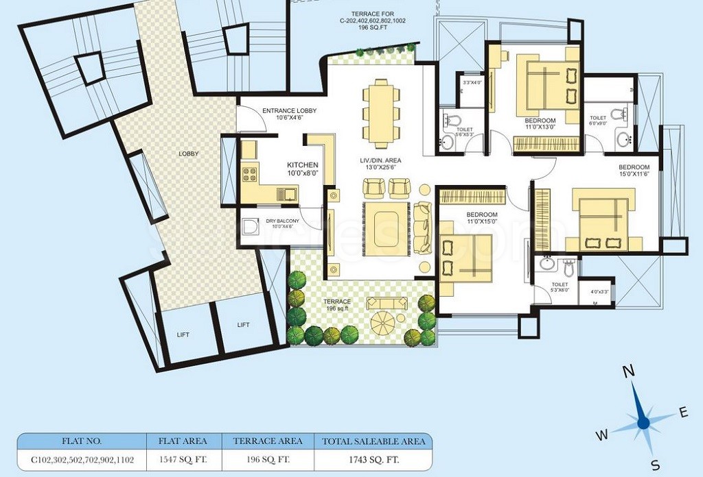 Marvel Group Marvel Azure Floor Plan - Marvel Azure Magarpatta Pune
