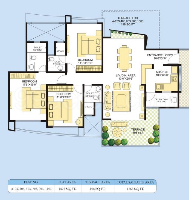 Marvel Group Marvel Azure Floor Plan - Marvel Azure Magarpatta Pune