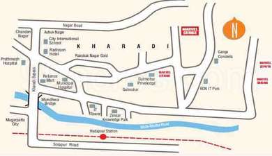 Marvel Group Marvel Cerise Map - Kharadi, Pune East Location Map