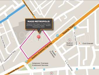 Mass Group Mass Metropolis Map - Chembur East, Mumbai Location Map