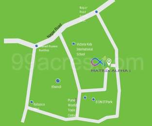Matrix Infra Matrix Alpha 1 Map - Kharadi, Pune Location Map