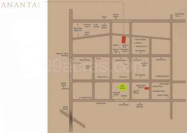 Matrubhumi Buidspace Ananta Map - Gota, Ahmedabad North Location Map