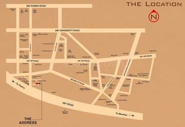 Vacanza Developers Vacanza The Address Map - Vesu, Surat Location Map