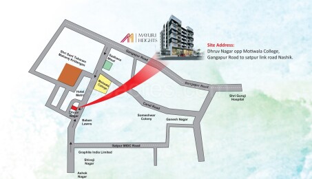 Mayuri Infrastructures Mayuri Heights Map - Gangapur, Nasik Location Map