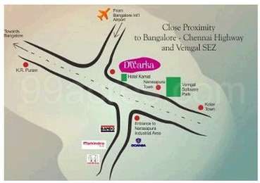 MCB Developers MCB Aassetz Dwarka Map - Narasapura, Bangalore Location Map