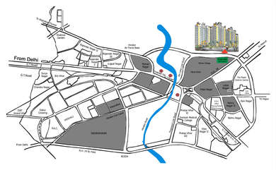 MCC Developers MCC Signature Homes Map - Raj Nagar Extension, Ghaziabad ...