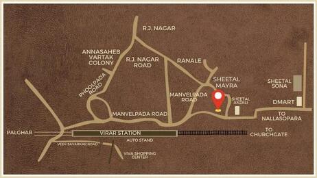Parikh Group Parikh Yash Platina Map - Virar West, Mumbai Location Map
