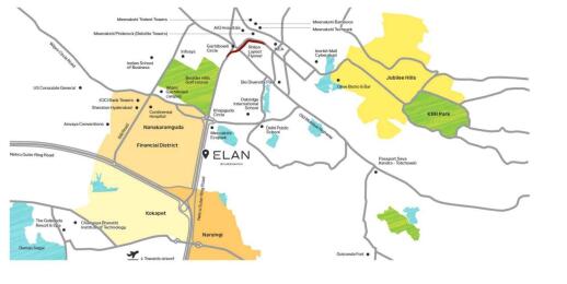 Meenakshi Infrastructures Elan by Meenakshi Map - Gandipet, Hyderabad ...