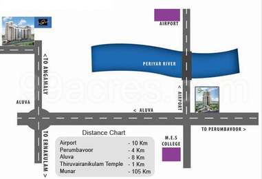 Meera Homes Dream Map - Marampally, Ernakulam Location Map