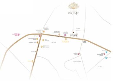 Mena Construction Mena Madhuram Prime Map - Zundal, Ahmedabad Location Map